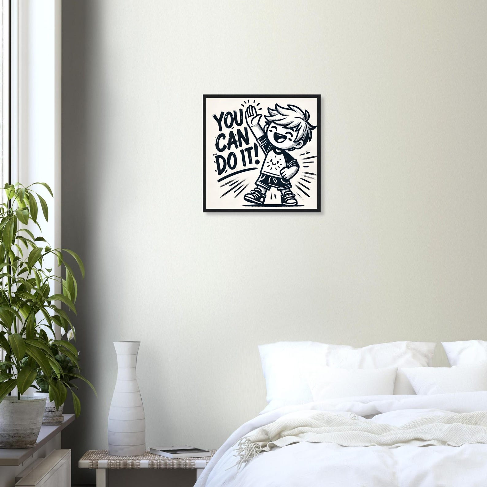 You Can Do It! – Motivational Cartoon Wall Art | Premium Matte Paper ...