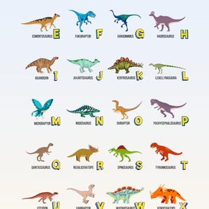Personalized Dino Alphabets for Prints, Puzzles and Portraits - Etsy