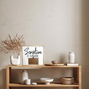 Scripture Wall Decor Sign With Bible Verse of the Week Clip Board ...