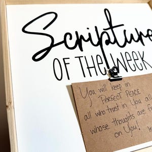 Scripture Wall Decor Sign With Bible Verse of the Week Clip Board ...