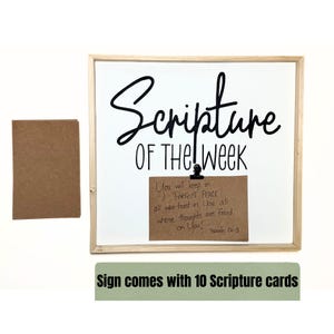 Scripture Wall Decor Sign With Bible Verse of the Week Clip Board ...