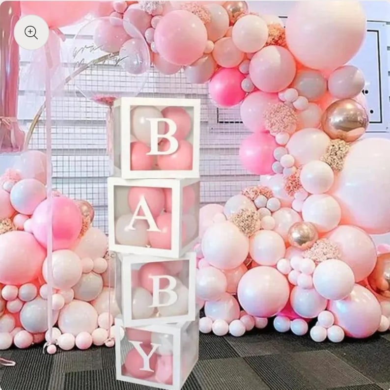 Set of Baby Balloon Boxes 5 Colours - Etsy