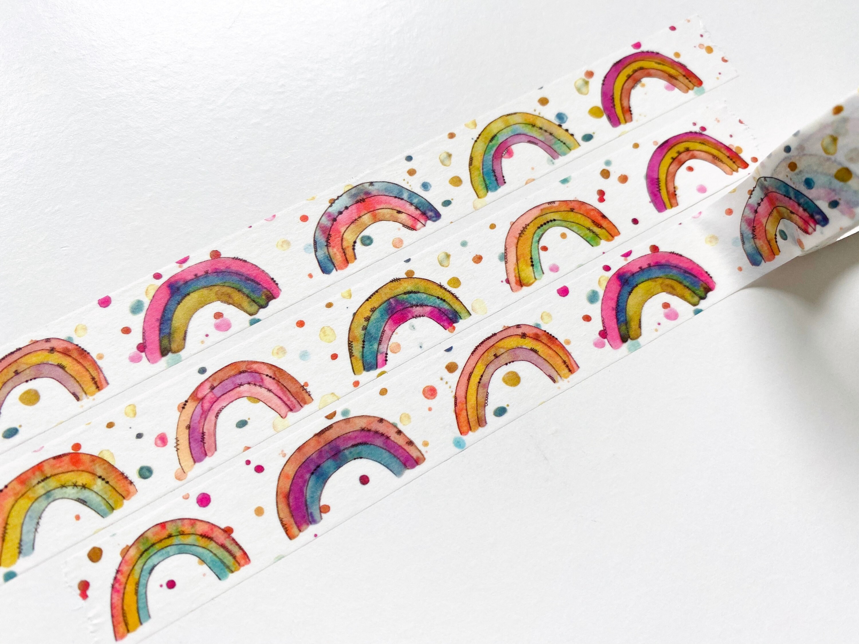 Rainbow Washi Tape, Rainbows, Art Journaling, Planner Supplies, Bullet ...