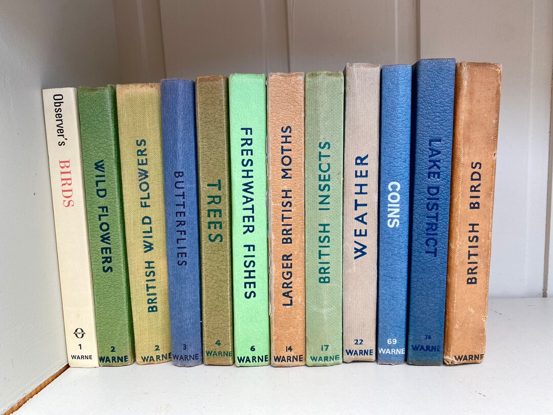 Vintage 1960/70s the Observer Book of Birds, Cats, Seashore, Music ...