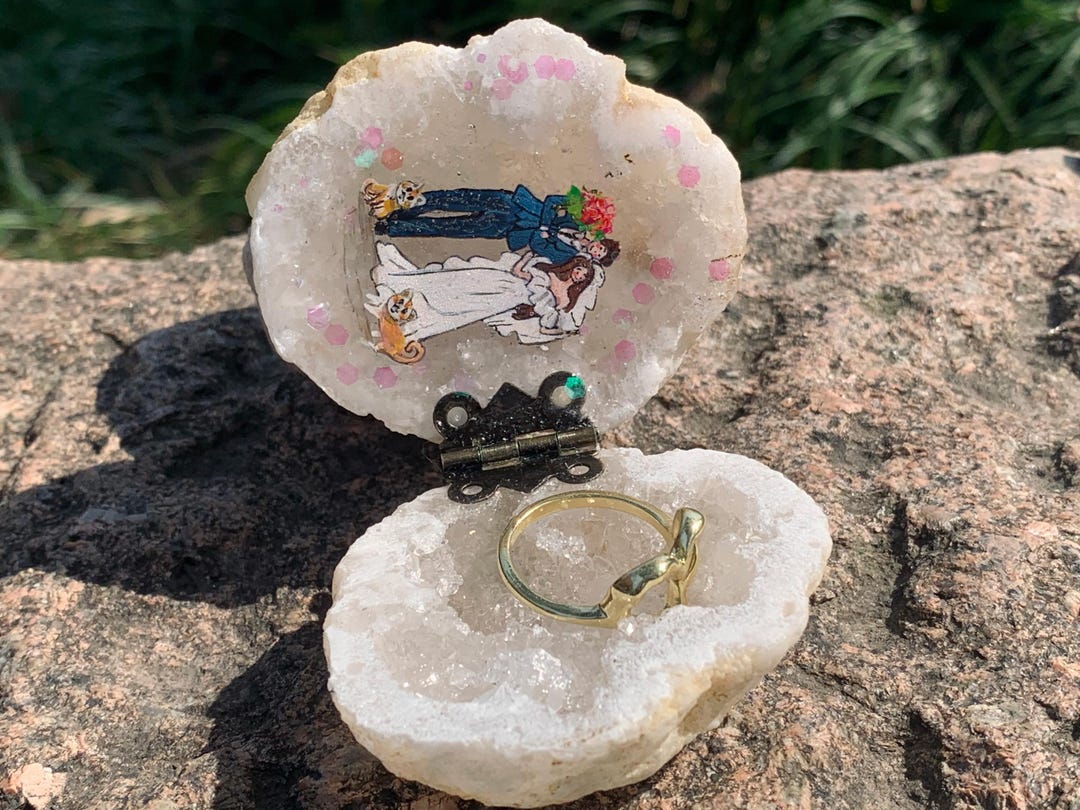 Crystal Engagement Ring Box, Handmade Crystal Box, Proposal and Wedding ...