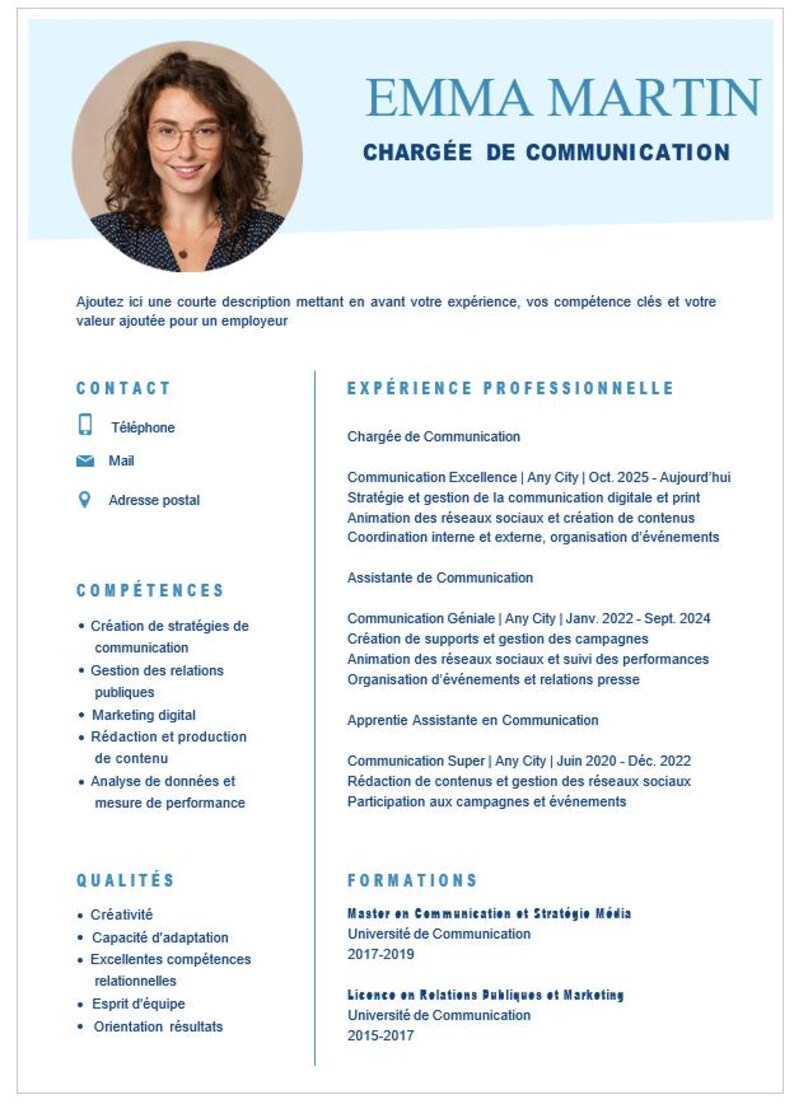 Professional CV Template Modern & Clean CV Template Editable Word Canva Ideal for Job Search ...