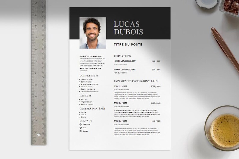 Professional CV Template Modern & Clean CV Template Editable Word and Canva Ideal for Job Search ...