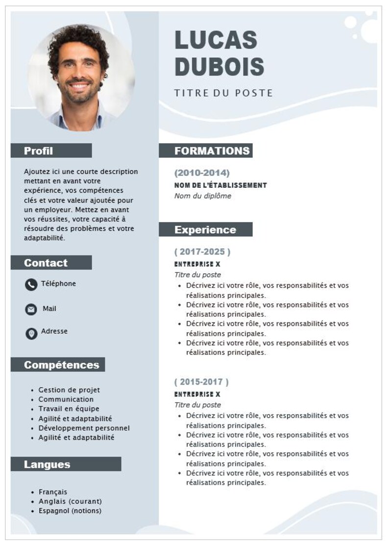 Professional CV Template Modern & Clean CV Template Editable Word and Canva Ideal for Job Search ...