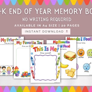 Pre-k End of Year Memory Book - Etsy UK