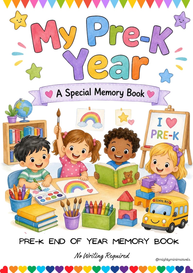 Pre-k End of Year Memory Book - Etsy UK