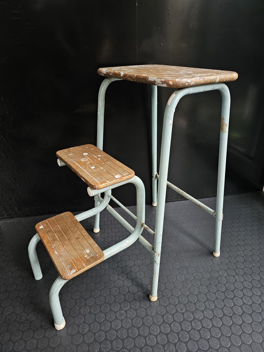 Vintage Kitchen Stool With Folding Steps. - Etsy UK