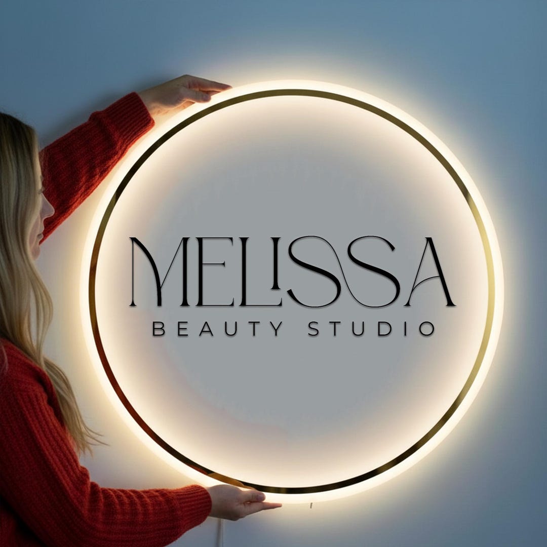 Custom Led Business Sign, Business Round Led Sign, Led Sign for ...
