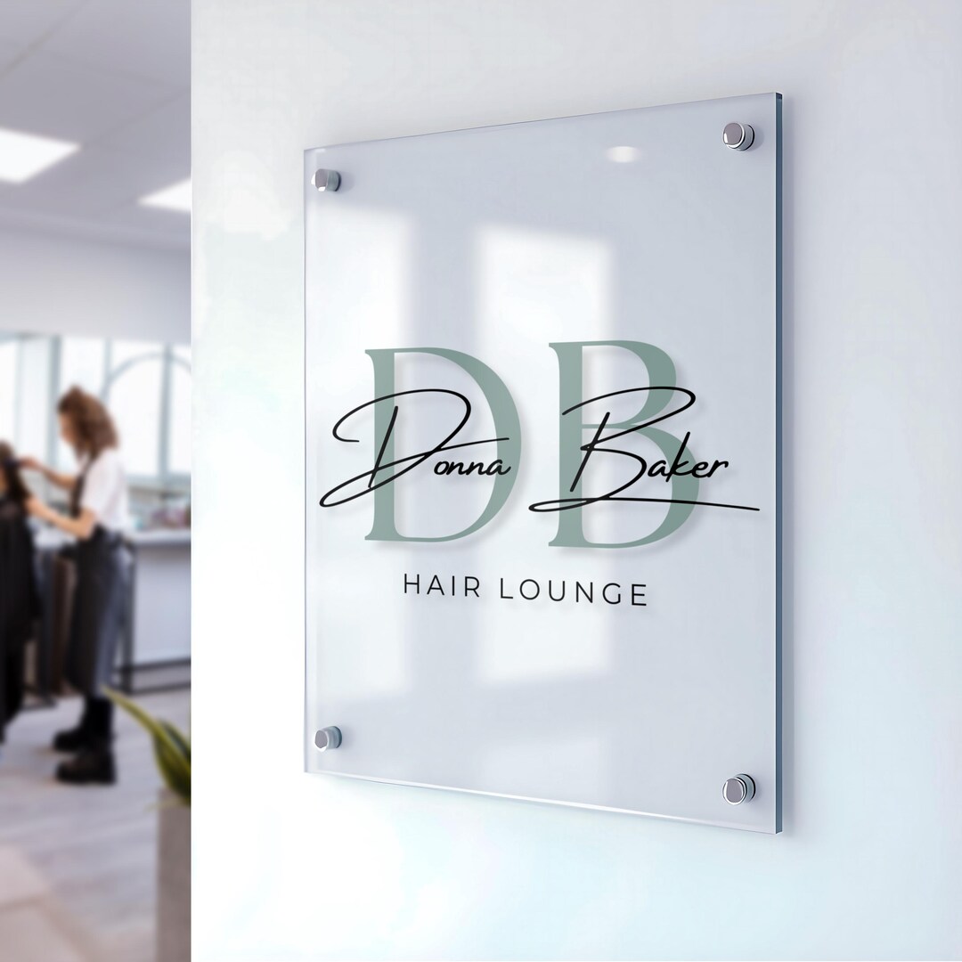 Custom Printed Acrylic Sign, Acrylic Business Logo Sign, Custom Office ...