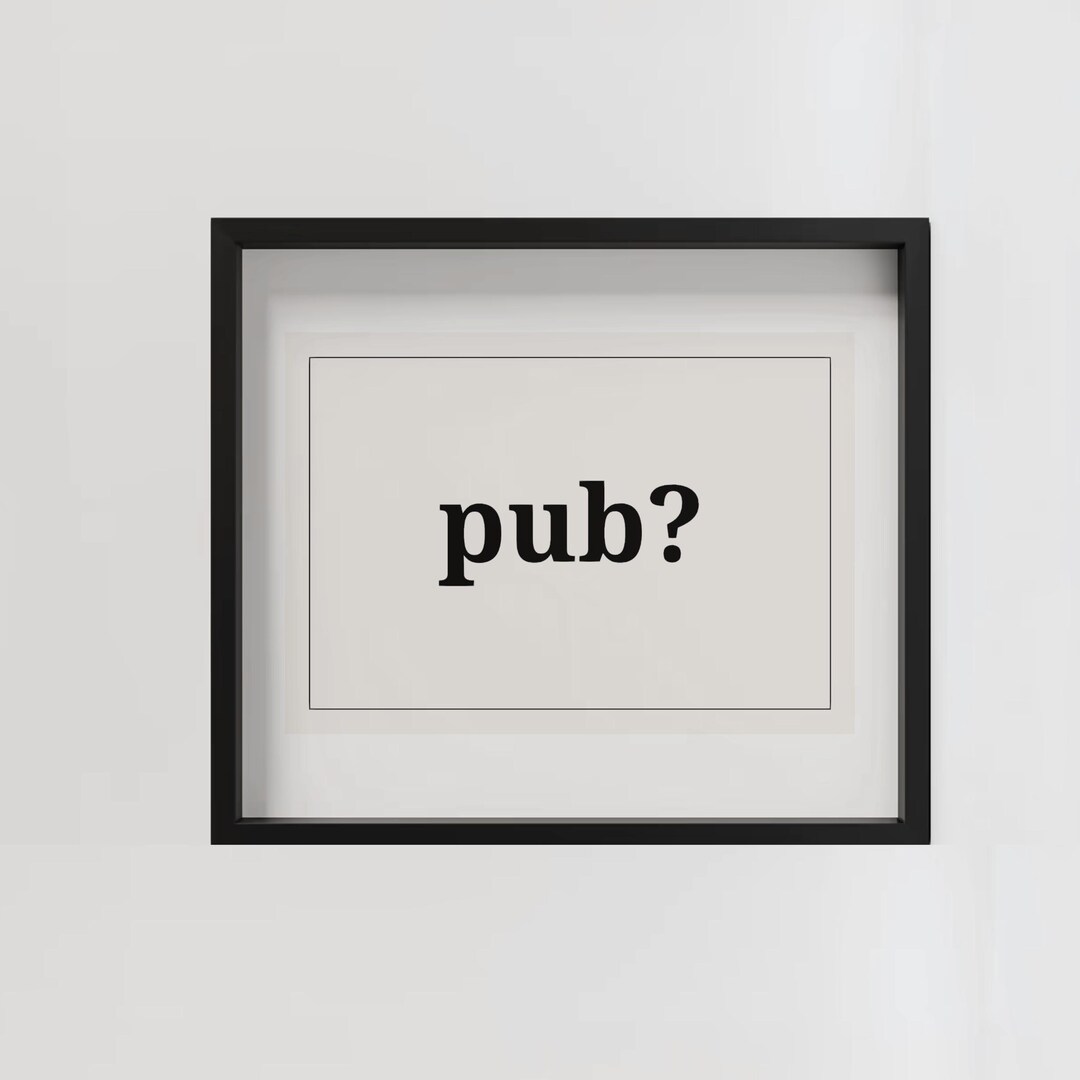Pub? UK Pub Poster A4 | Gifts for Students | British Pub Wall Art ...