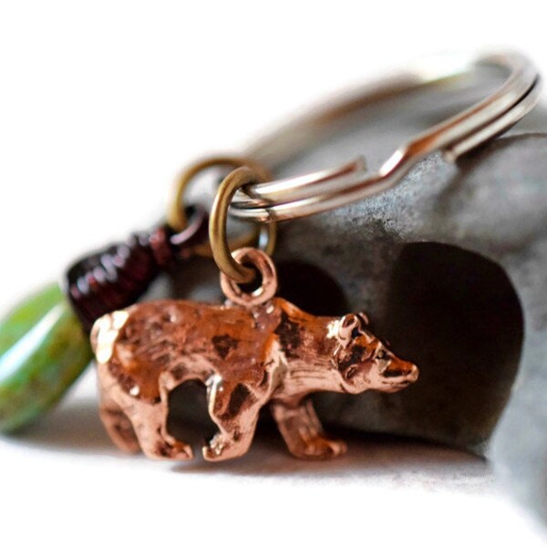 Bear Keychain - Etsy
