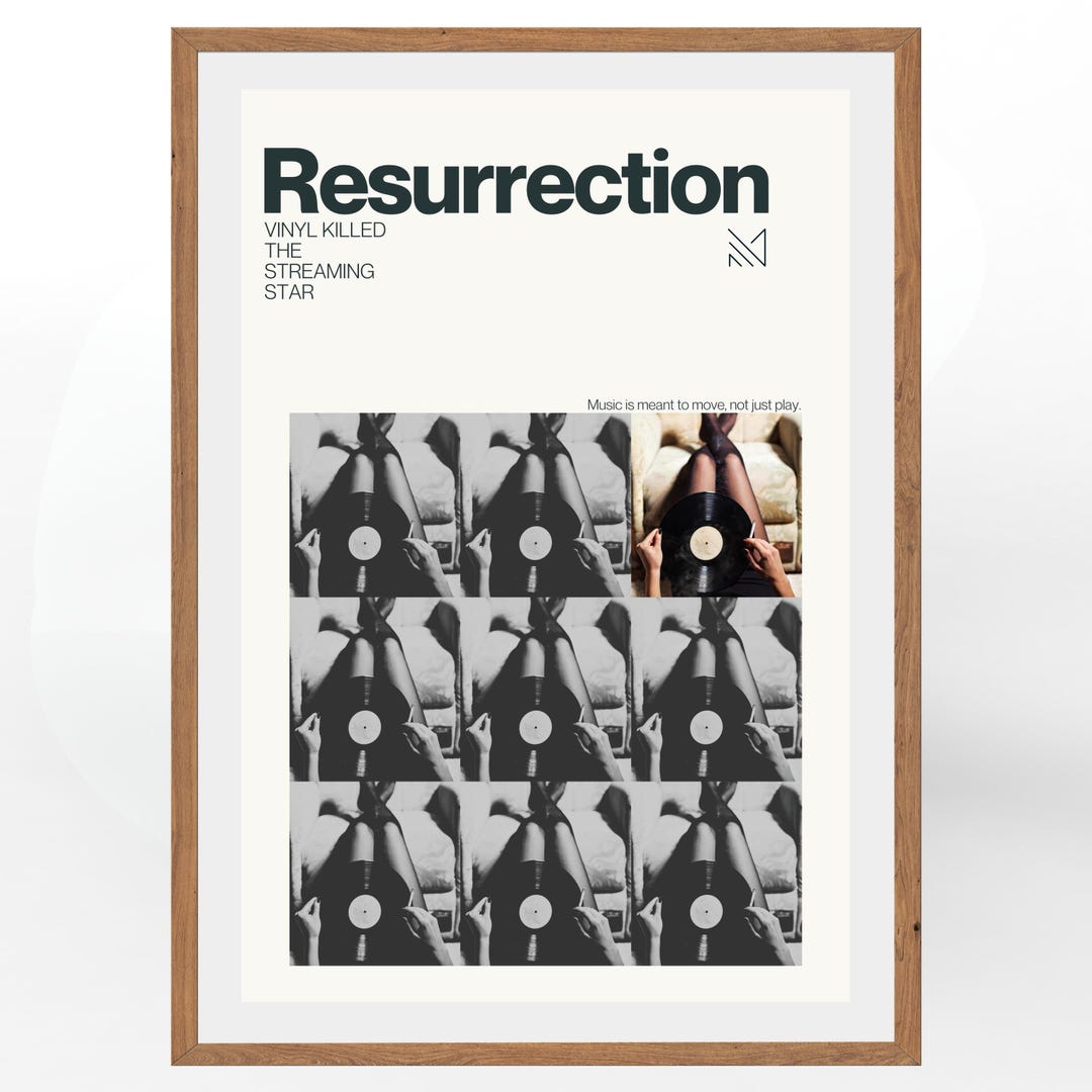 Resurrection Vinyl Record Art Print, Music Lover Wall Art, Retro Vinyl ...