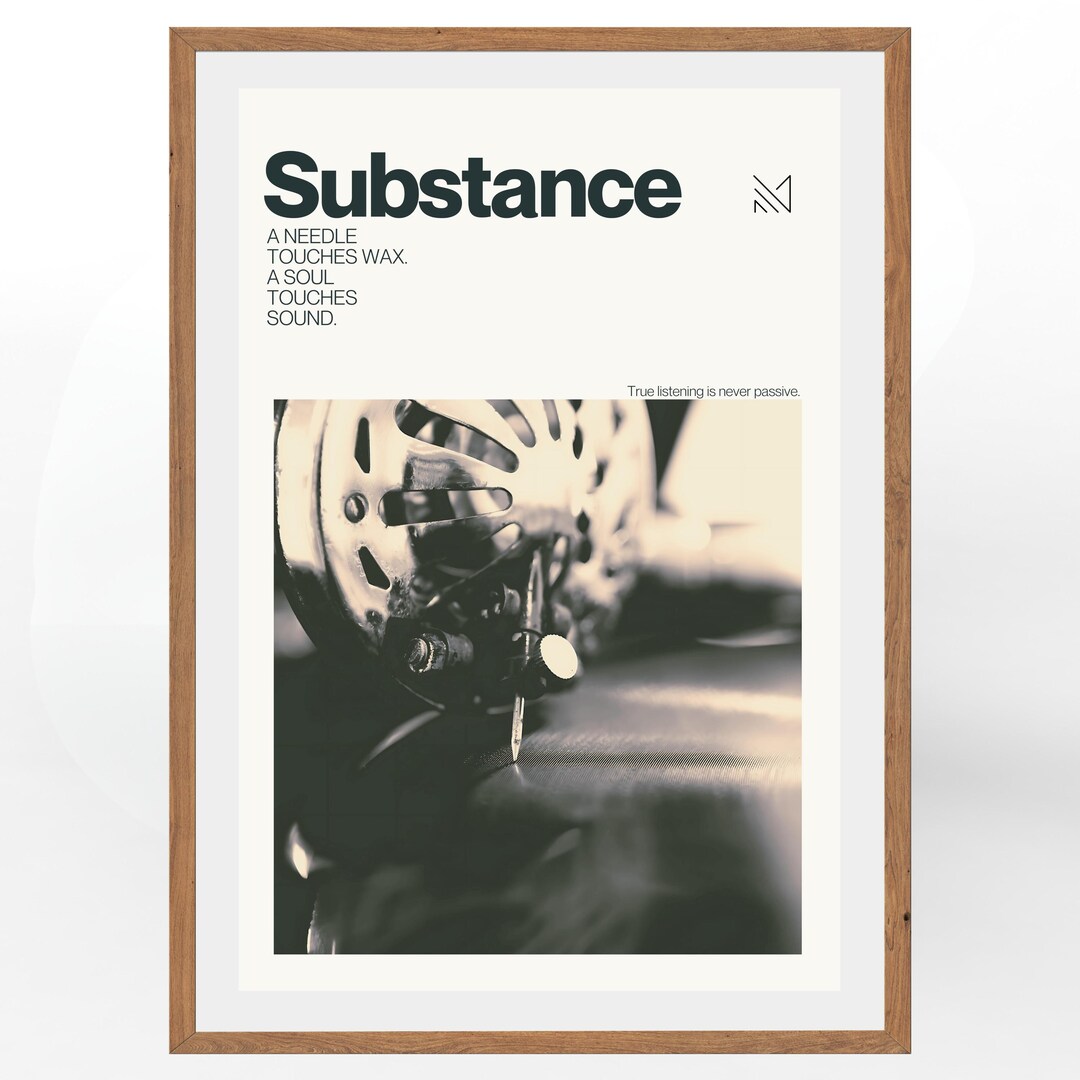 Substance - Vinyl Record Art Print, Vintage Music Poster, Audiophile ...