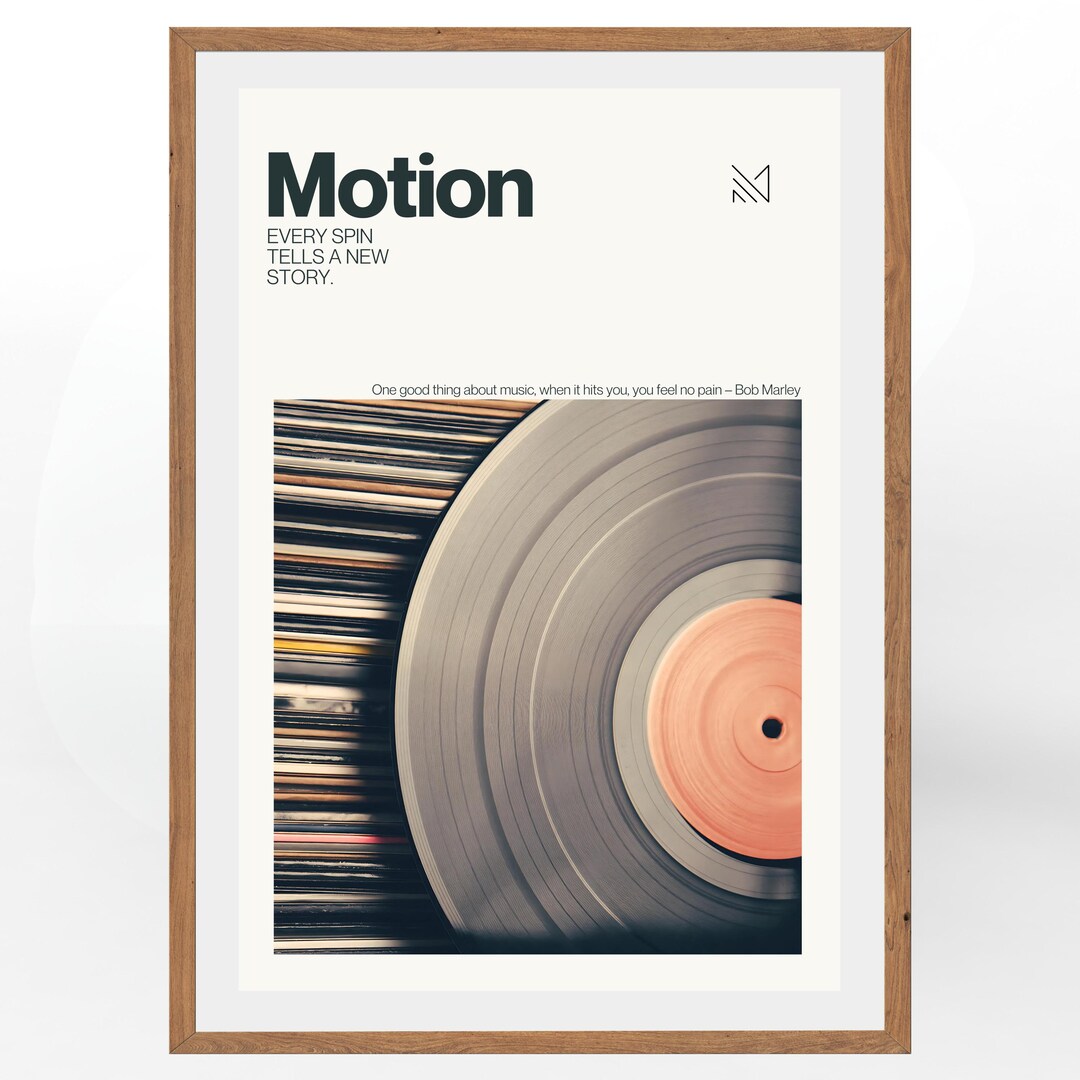Vinyl Record Poster, Turntable Wall Art, Retro Music Decor, Audiophile ...