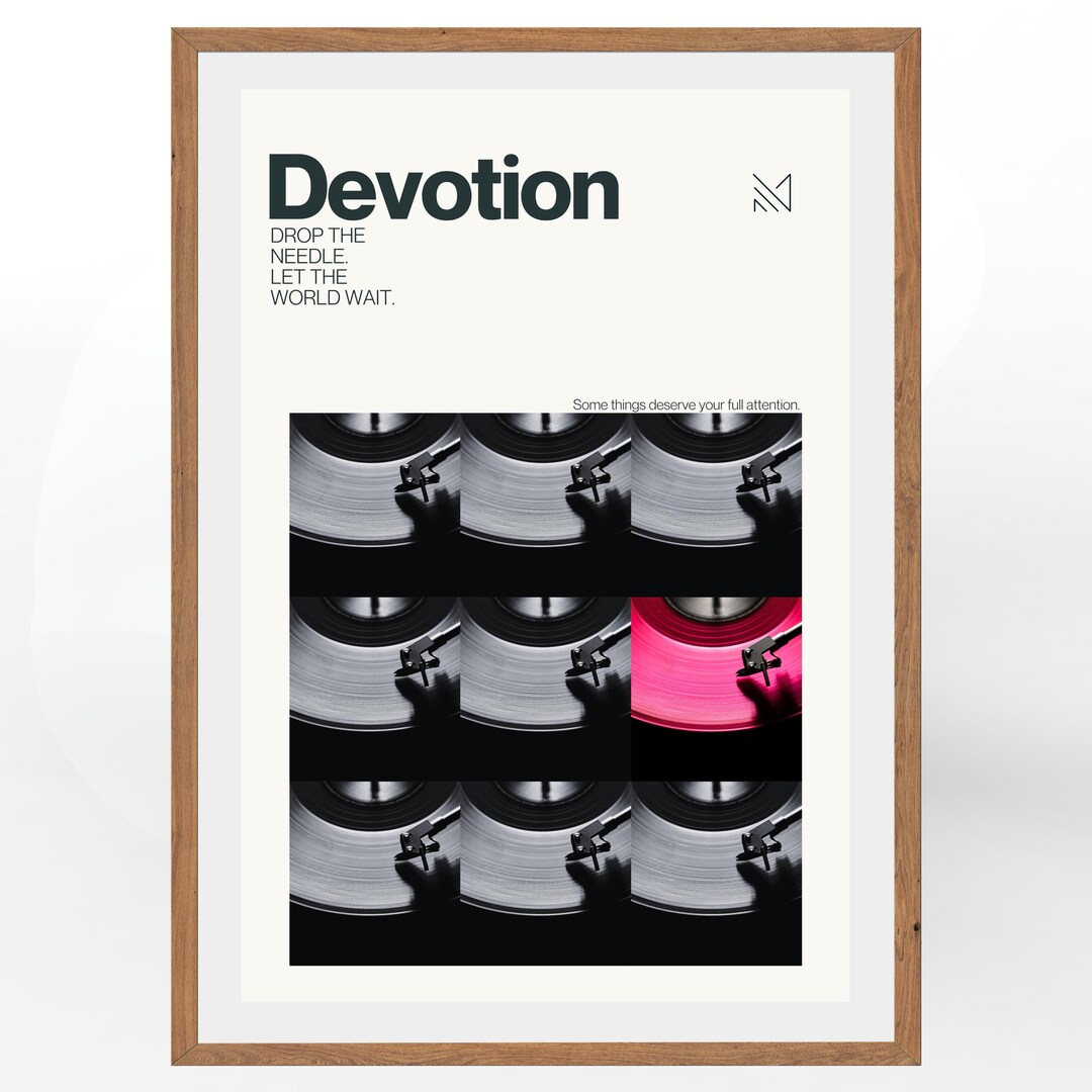 Vinyl Record Print, Turntable Wall Art, Modern Music Decor, DJ ...