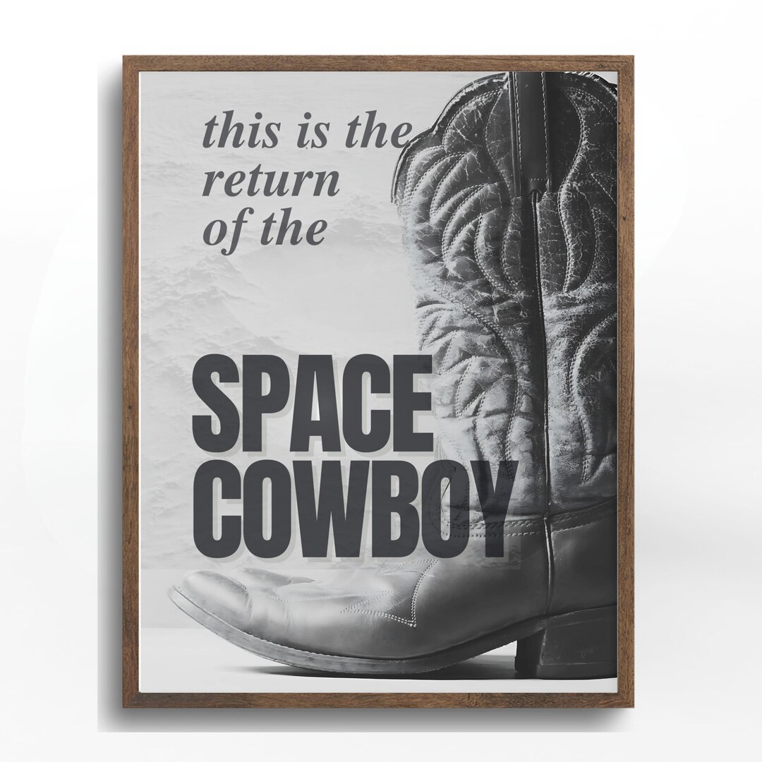 Space Cowboy Poster – 90s Music Art Print, Jamiroquai Inspired Wall Art ...