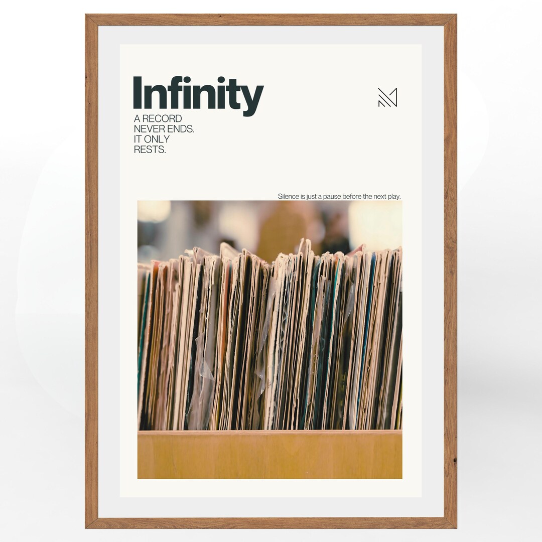 Vinyl Record Collection Wall Art, Retro Music Poster, Audiophile Gift ...