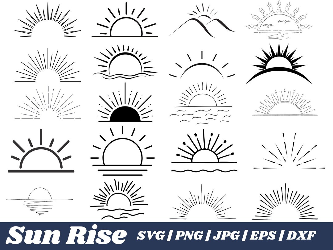 Sunrise Svg,sun Svg ,sun Svg for Cricut,sunrise Clipart,sunset Svg ...
