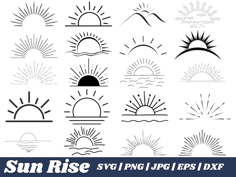 Sunrise Svg,sun Svg ,sun Svg for Cricut,sunrise Clipart,sunset Svg ...