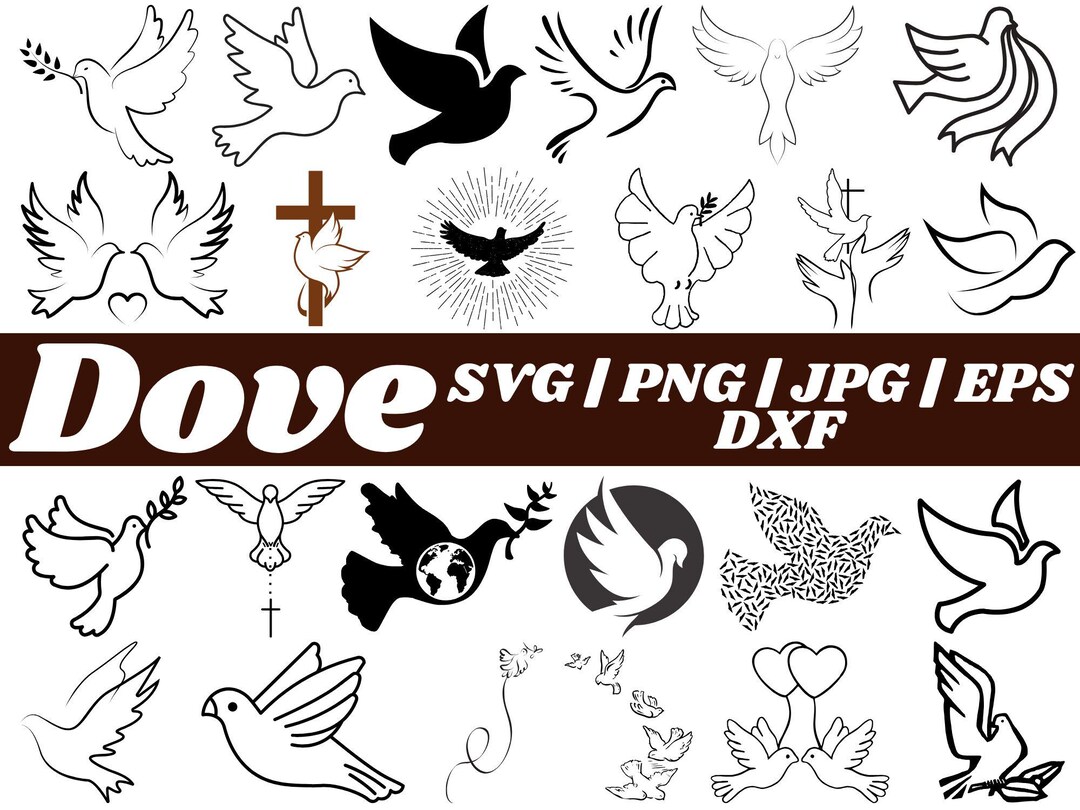 Doves Svg,dove SVG Bundle, Dove Clipart, Pigeon SVG Cut Files for ...