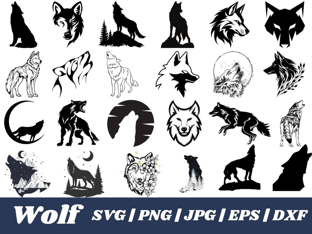 Wolf Svg Files,wolf Cut Files for Cricut,howling Wolf Svg,forest ...