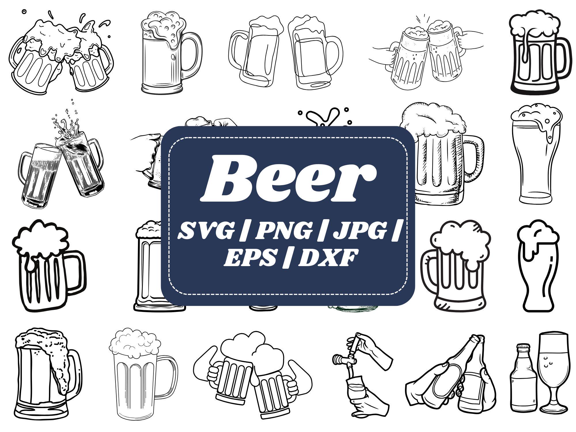 BIÈRE SVG BUNDLE, bière Bundle Svg, Clipart bière, bière coupe fichiers ...