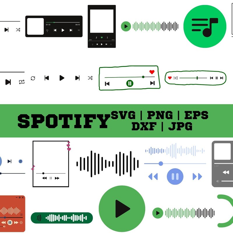 Spotify Svg - Etsy