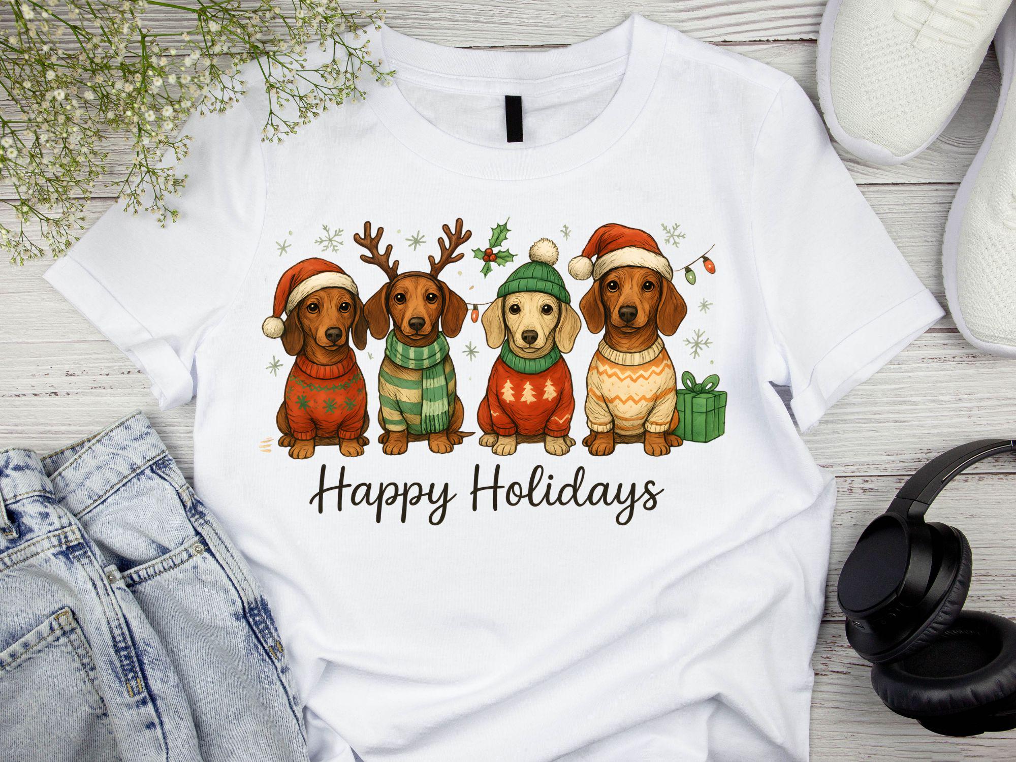 Christmas Dachshund Dog PNG: Holiday Puppy Design (digital Download) - Etsy