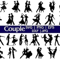 Dancers SVG, Lovers Silhouettes Svg Dancer Svg Black Silhouette, Dance ...
