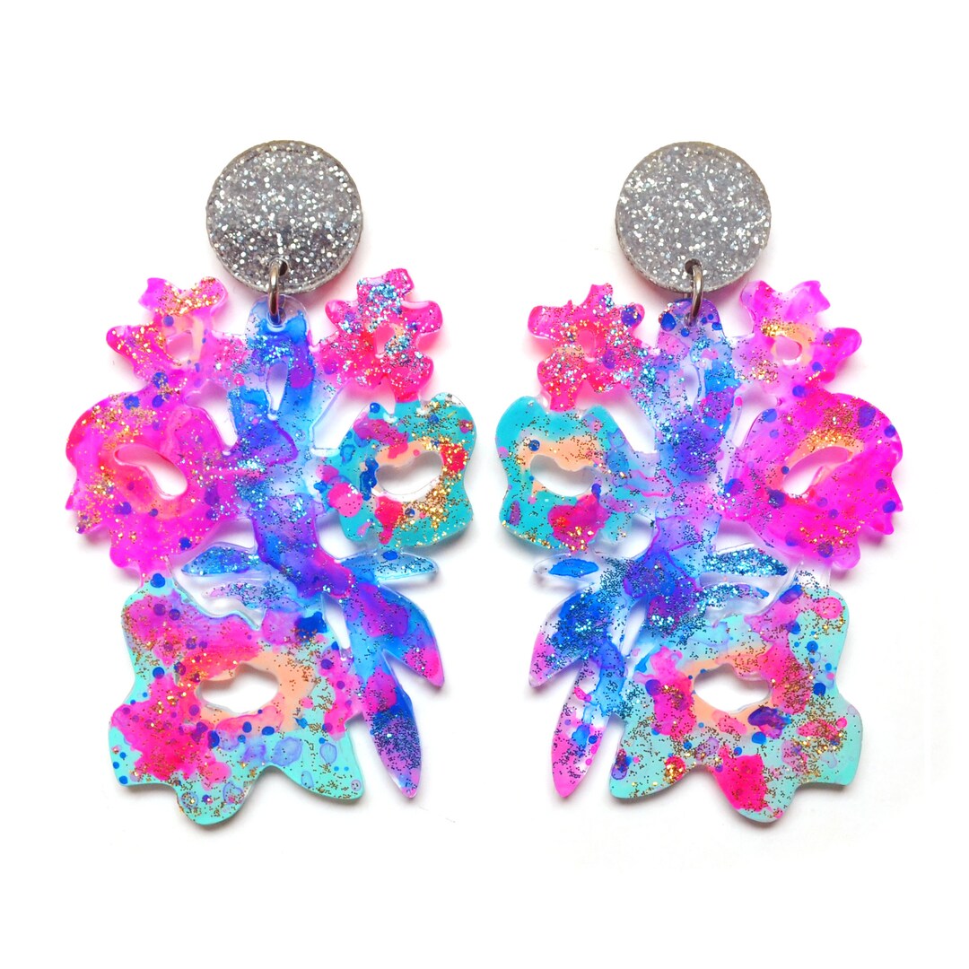 Statement Earring, Floral Earring, Flower Earring, Botanical Earring ...