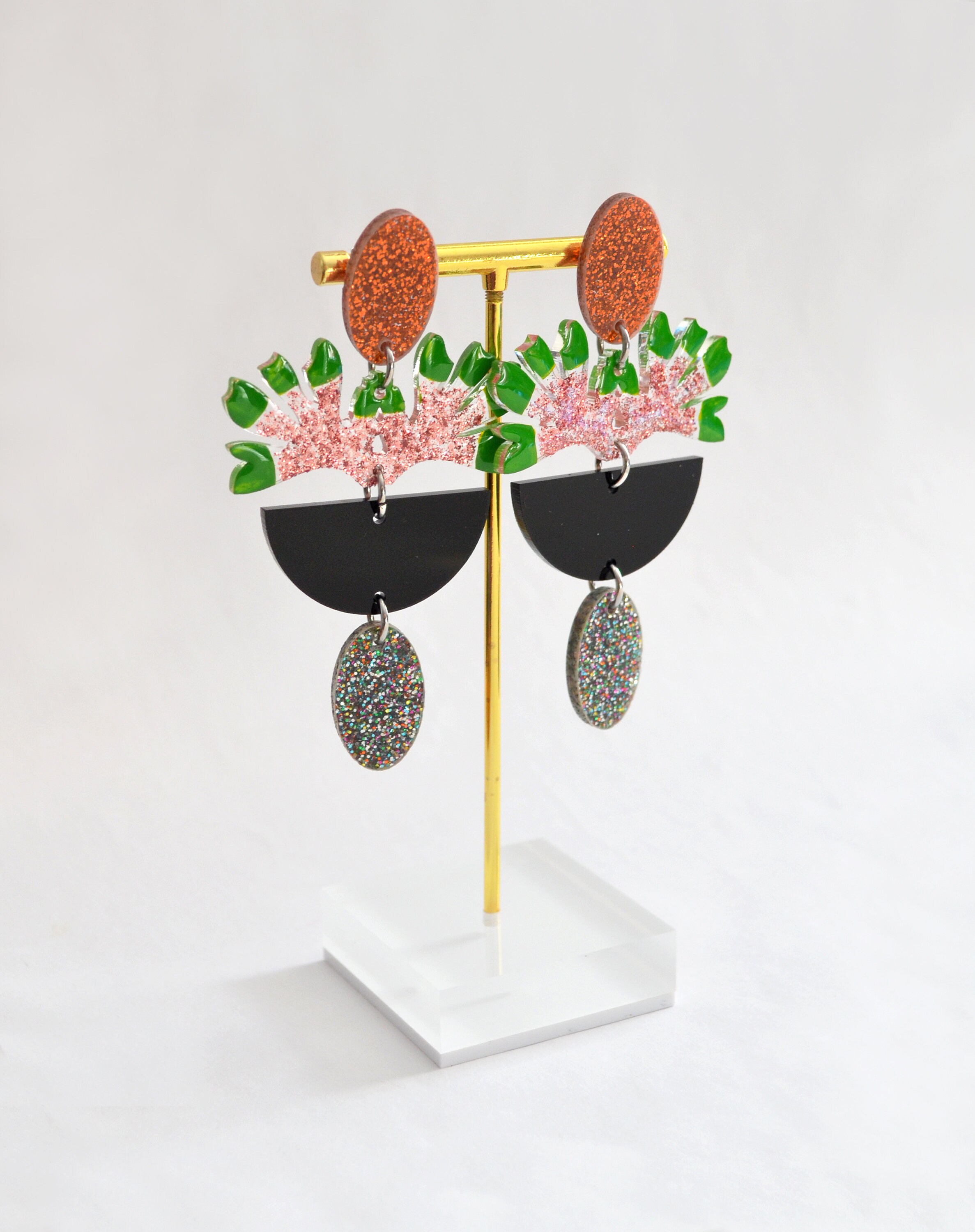 Resin Flower Earring Acrylic Earring Statement Earring | Etsy