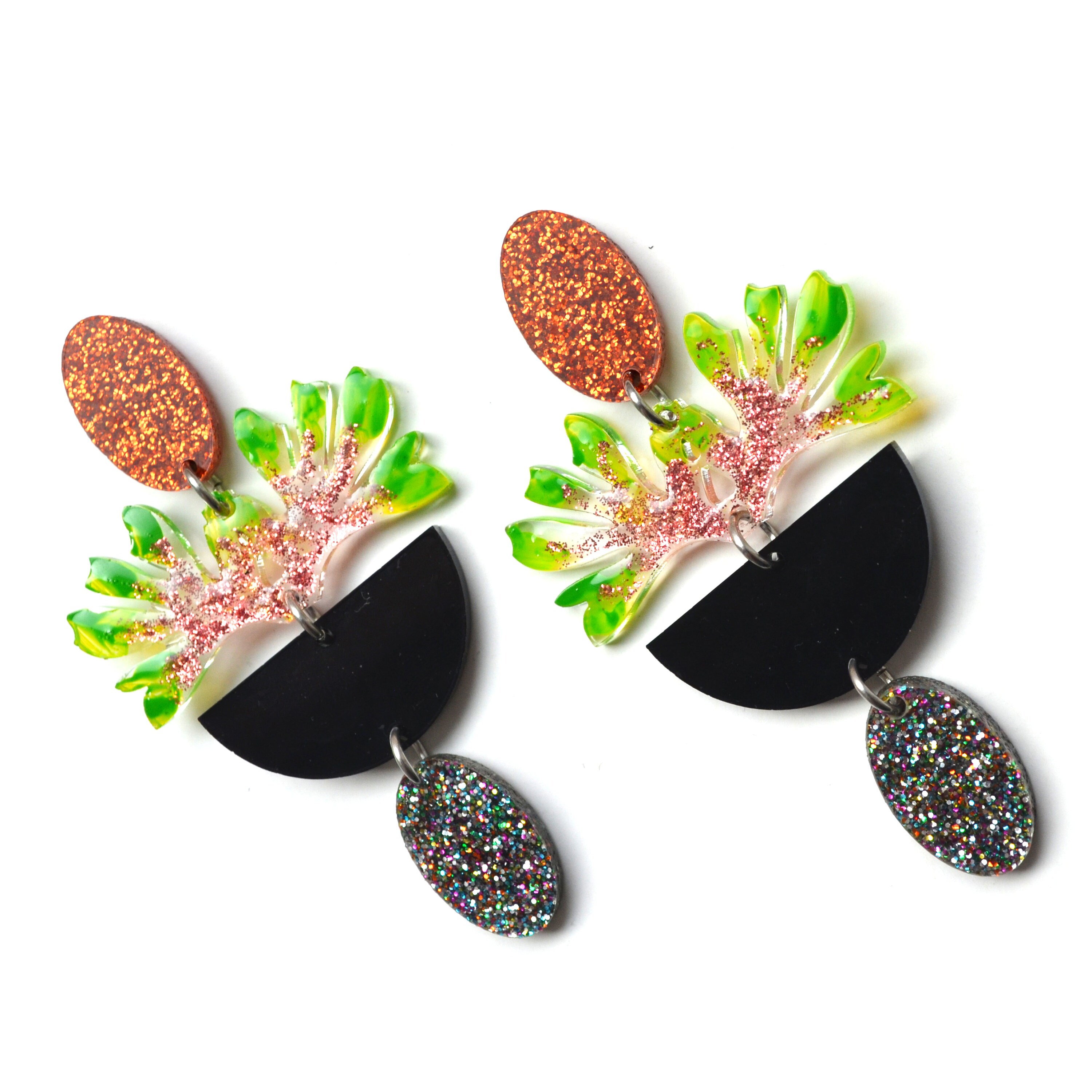 Resin Flower Earring Acrylic Earring Statement Earring | Etsy