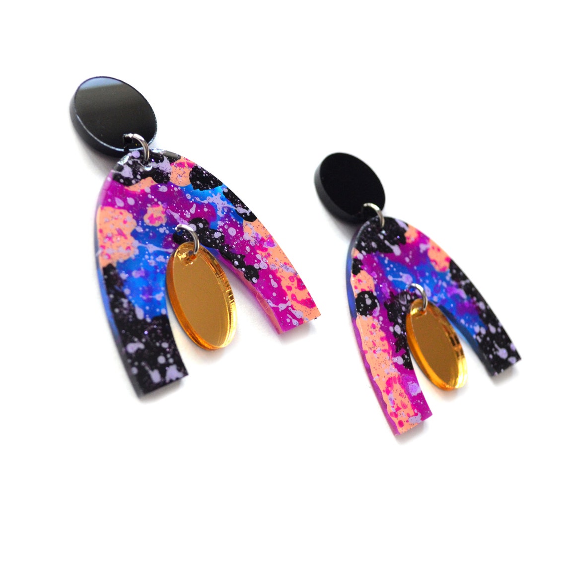 Colorful Arch Earring Abstract Art Geometric Earrings Arch - Etsy