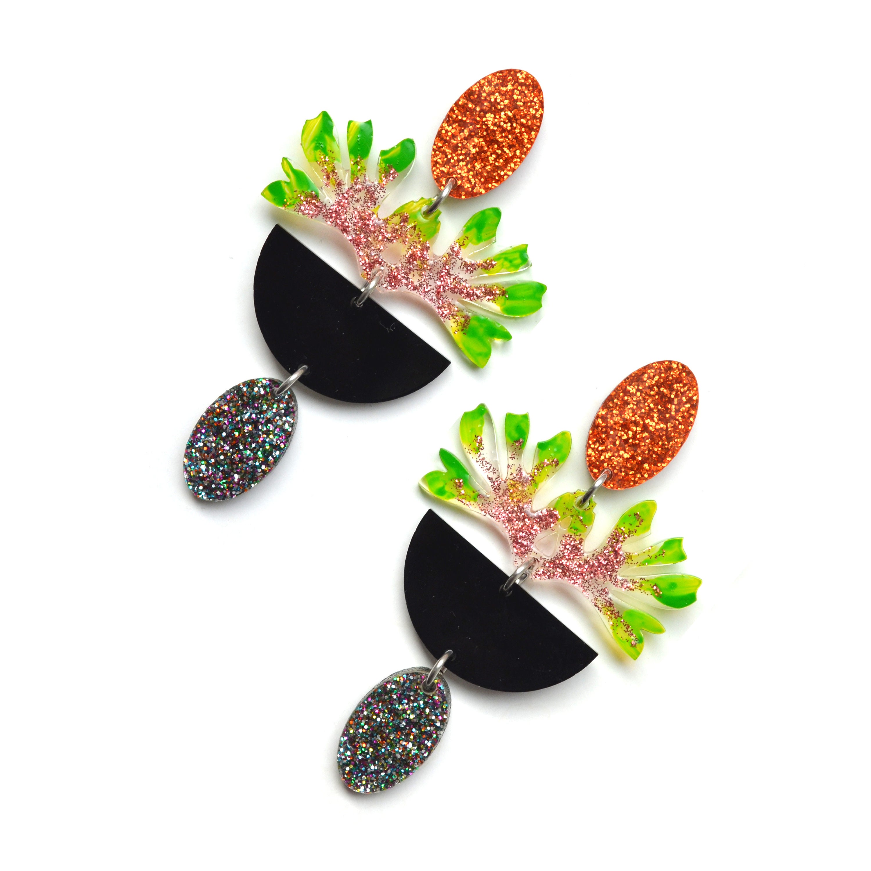 Resin Flower Earring Acrylic Earring Statement Earring | Etsy