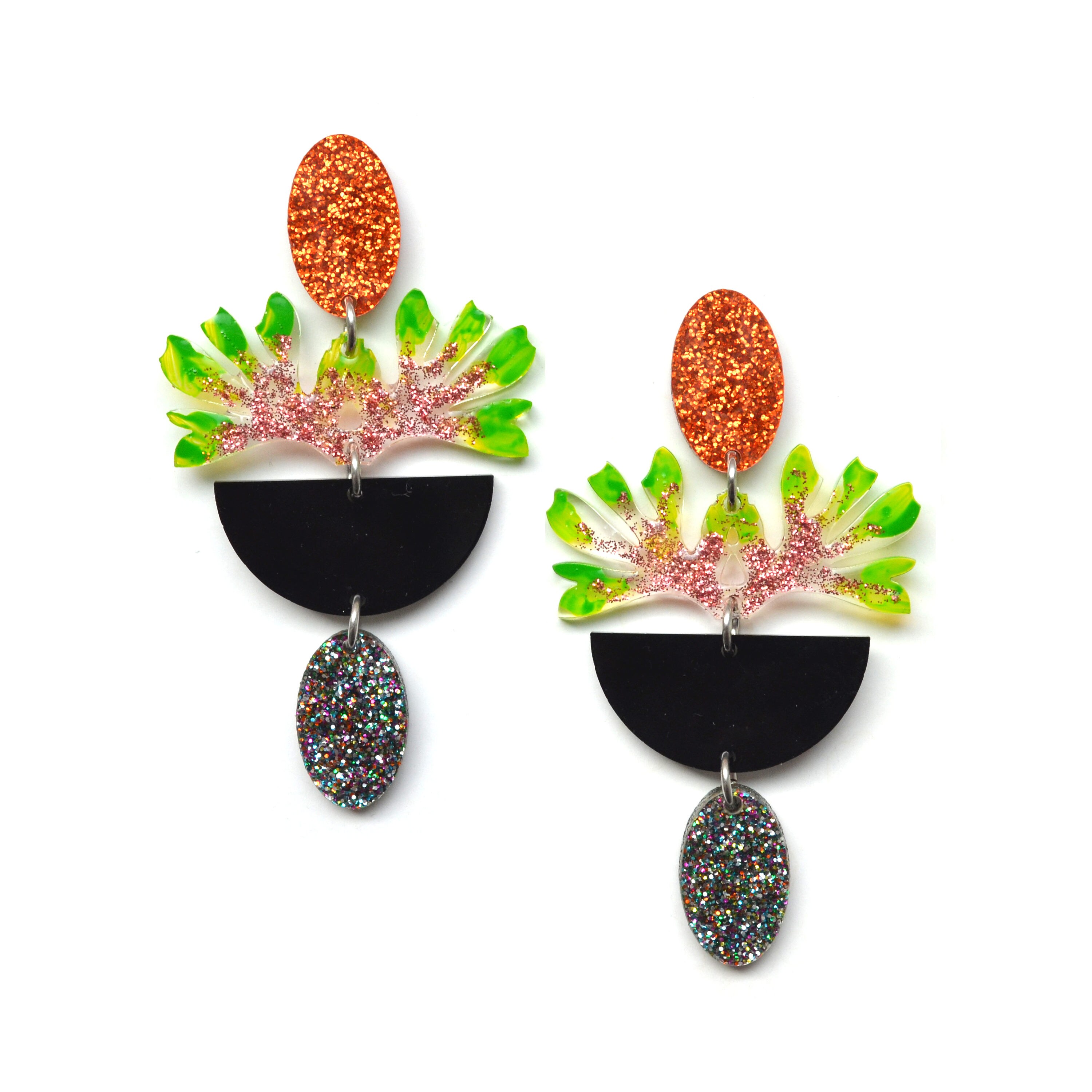 Resin Flower Earring Acrylic Earring Statement Earring | Etsy