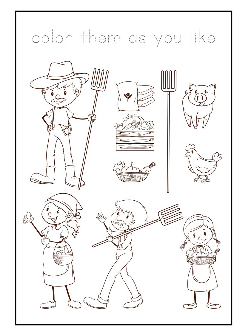 Preschool Tracing Practice, Farm Dot-to-dot Tracing Worksheets ...
