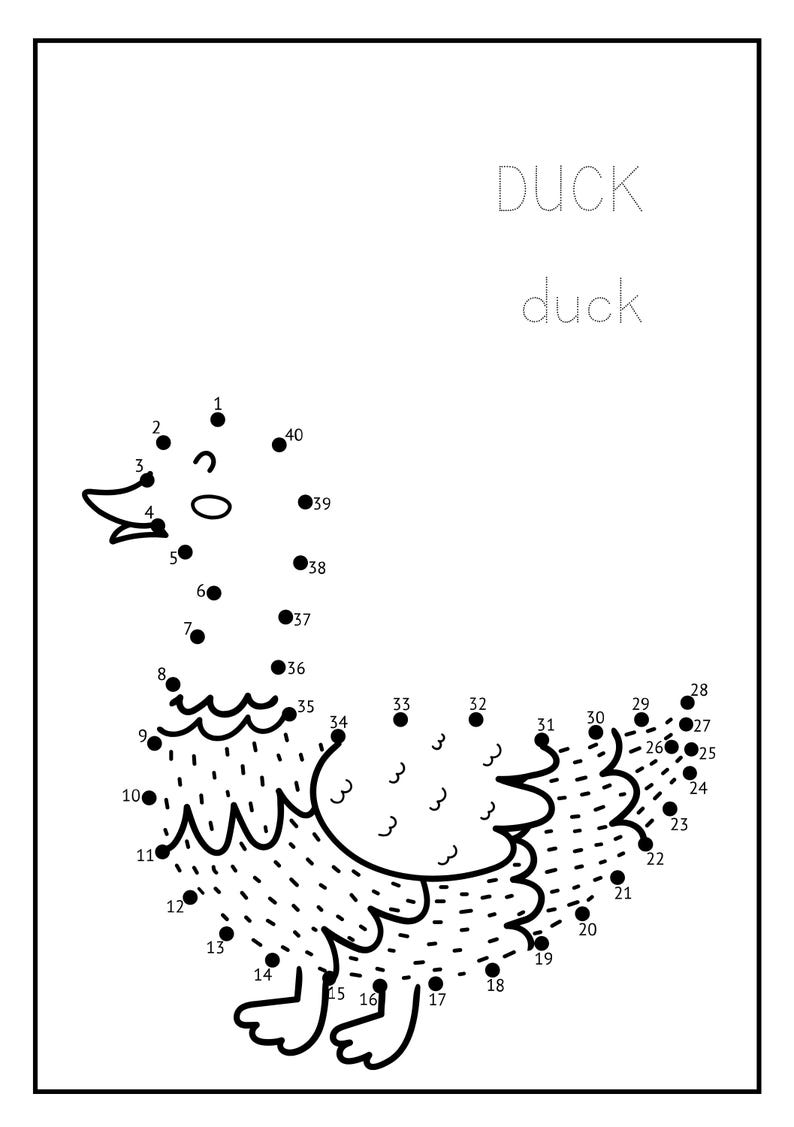 Preschool Tracing Practice, Farm Dot-to-dot Tracing Worksheets ...