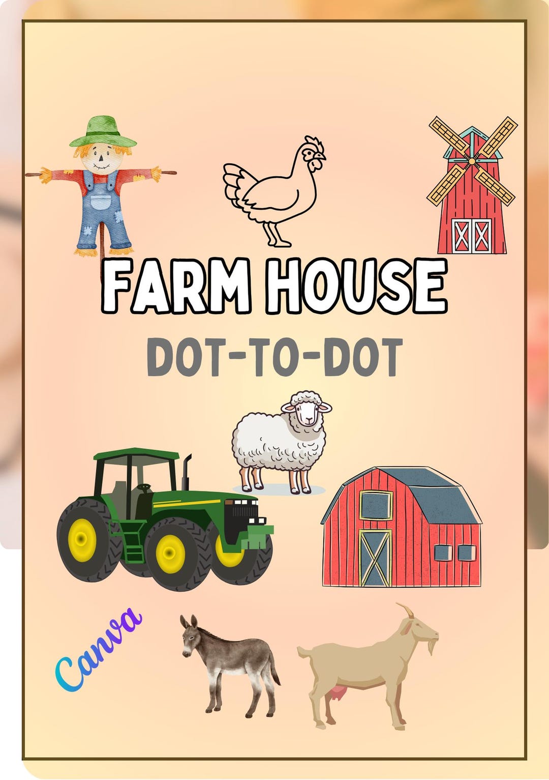 Preschool Tracing Practice, Farm Dot-to-dot Tracing Worksheets ...
