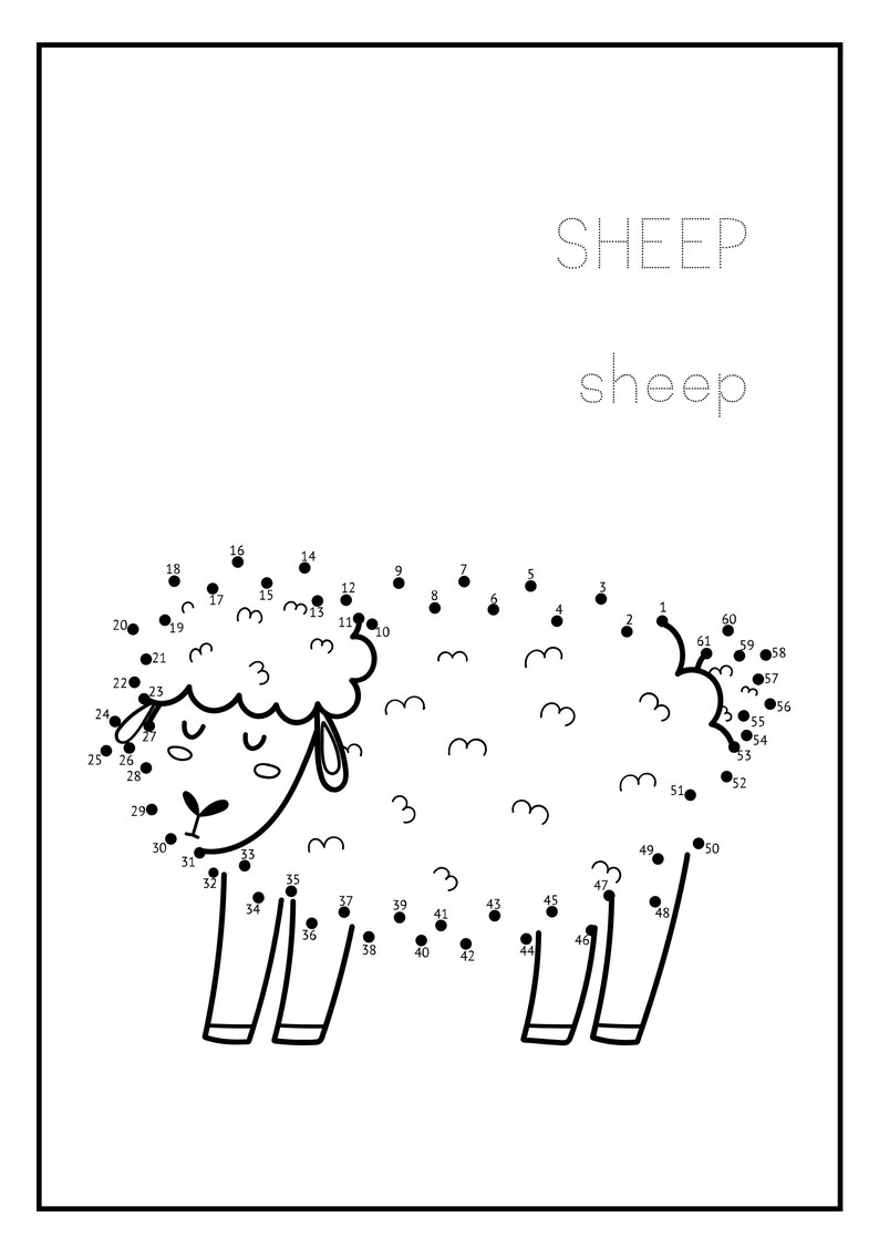 Preschool Tracing Practice, Farm Dot-to-dot Tracing Worksheets ...
