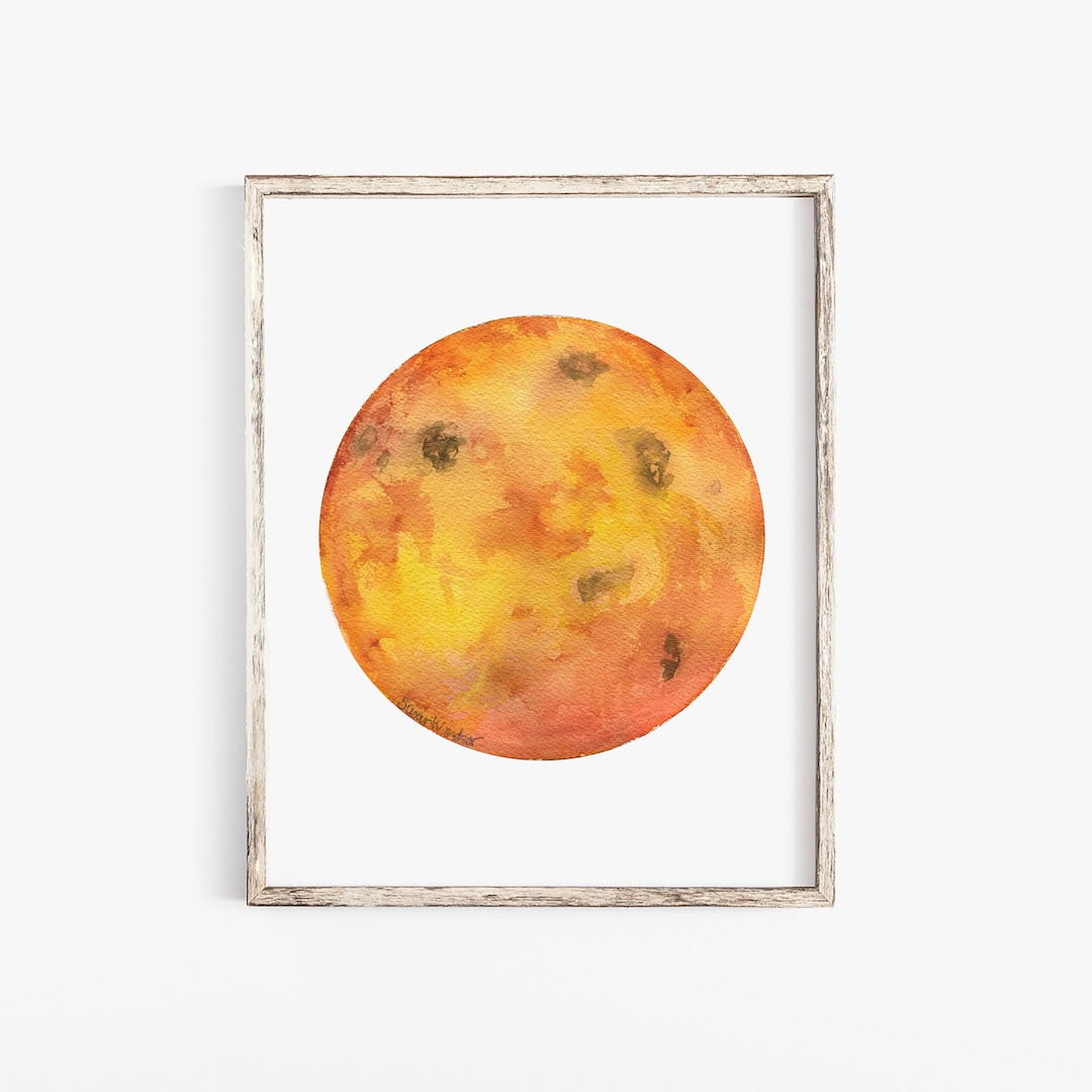 Watercolor Planet Venus Painting Giclee Reproduction UNFRAMED - Etsy
