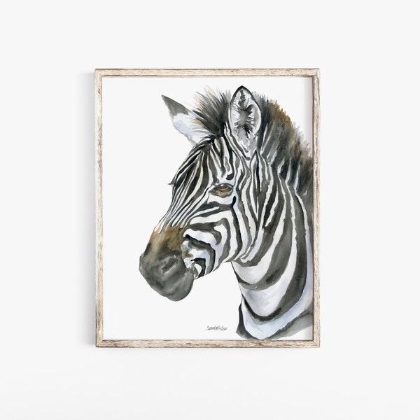 Zebra Watercolor - Etsy
