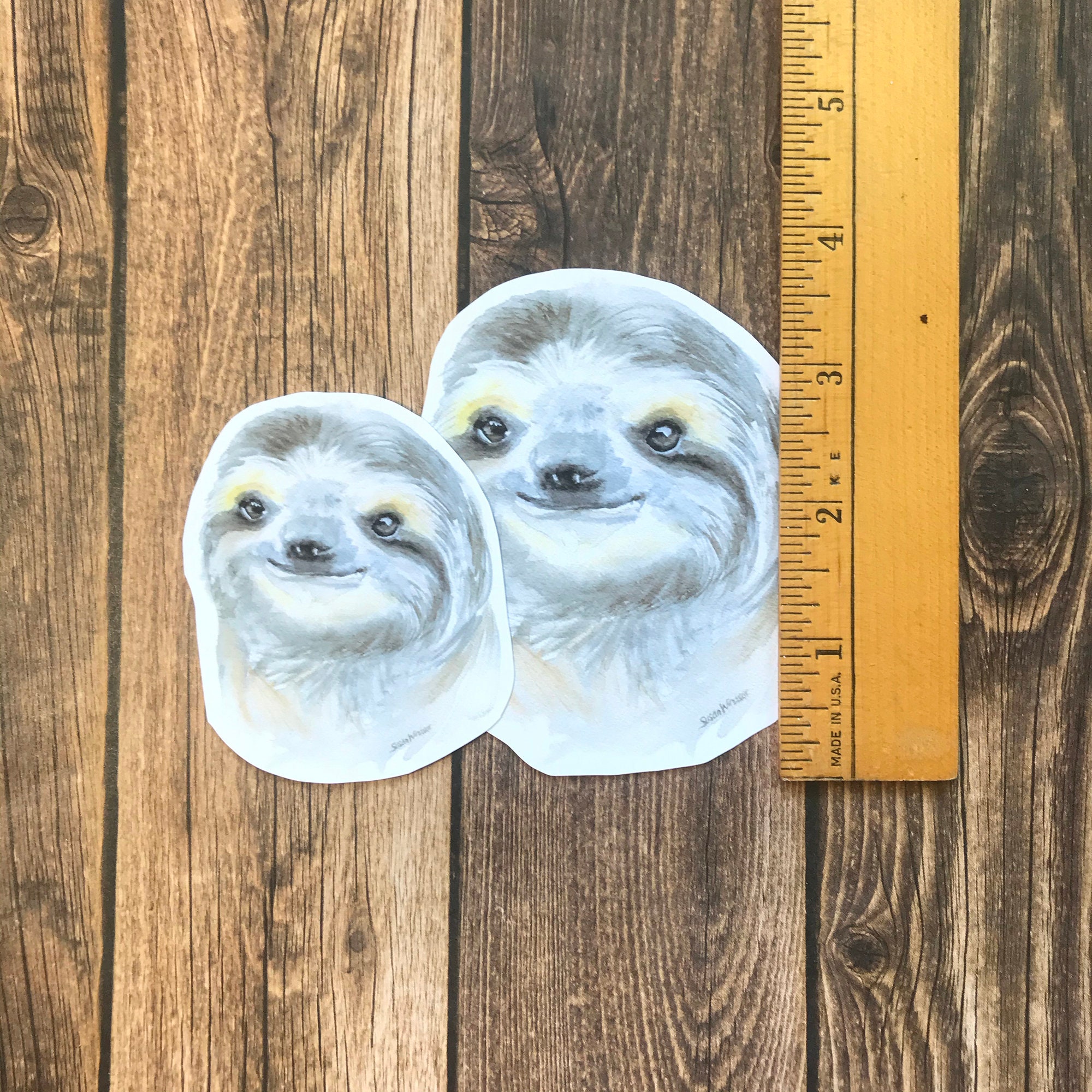Sloth Face Watercolor Vinyl Sticker for Water Bottles - Etsy