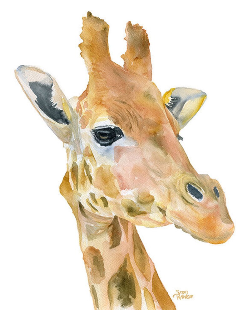 African Animal Watercolor Art Prints - Safari Childrens Room - Set of 5 ...