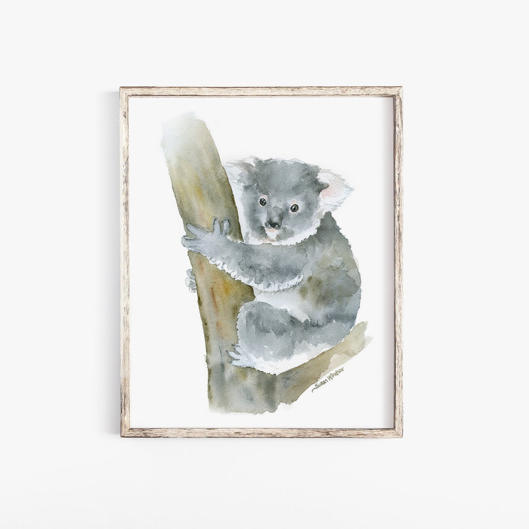 Koala Watercolor Painting Giclee Print - Animal Painting Wall Art ...