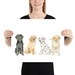 Puppy Dogs Line up Watercolor Large Poster Print Puppies Nursery Art ...