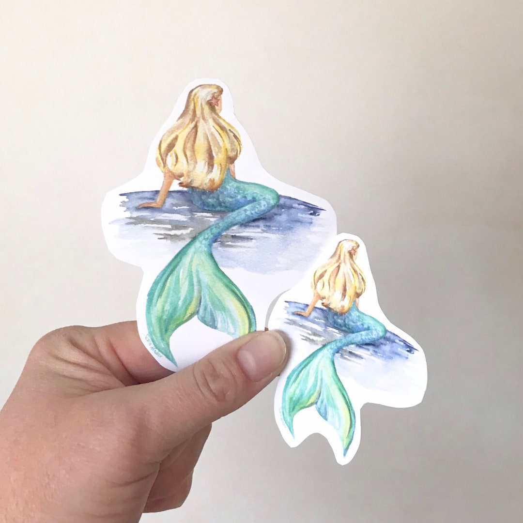 Mermaid Vinyl Sticker - for Water Bottles and Laptops - Etsy